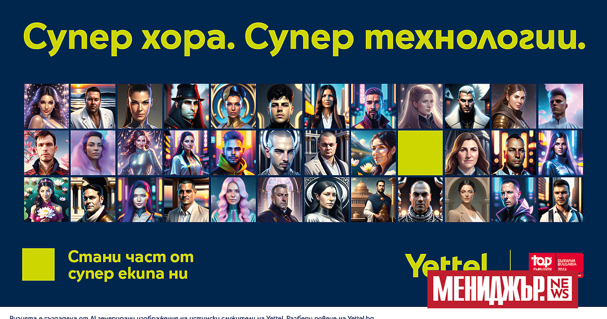 Изкуствен интелект преобразява служители на Yettel в нова рекламна ...